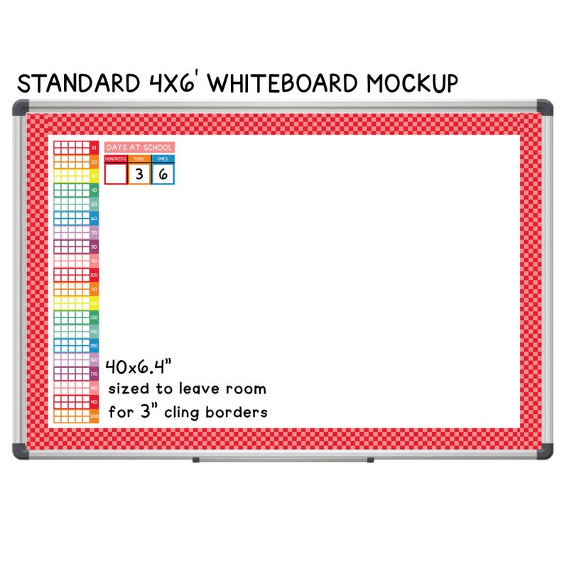 Rainbow Days at School Ten Frame Whiteboard Clings + Counters ...
