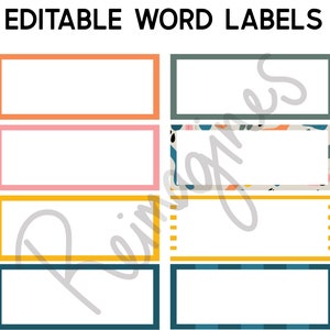 Retro Brights Word Wall | Printable PDF | Modern and Bright Classroom ...