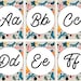 Retro Brights Cursive Alphabet Posters Printable PDF - Etsy