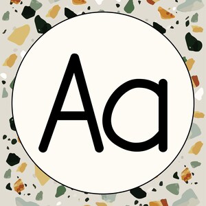 Modern Terrazzo Alphabet Posters | Printable PDF | Modern and Neutral ...