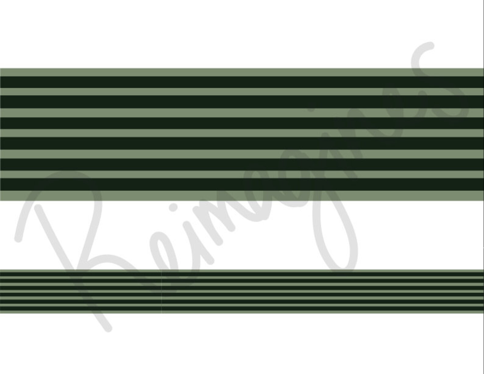 Modern Green Stripe Bulletin Board Border Printable PDF | Etsy