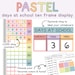 Pastel Days at School Ten Frame Whiteboard Clings + Counters – Reusable ...