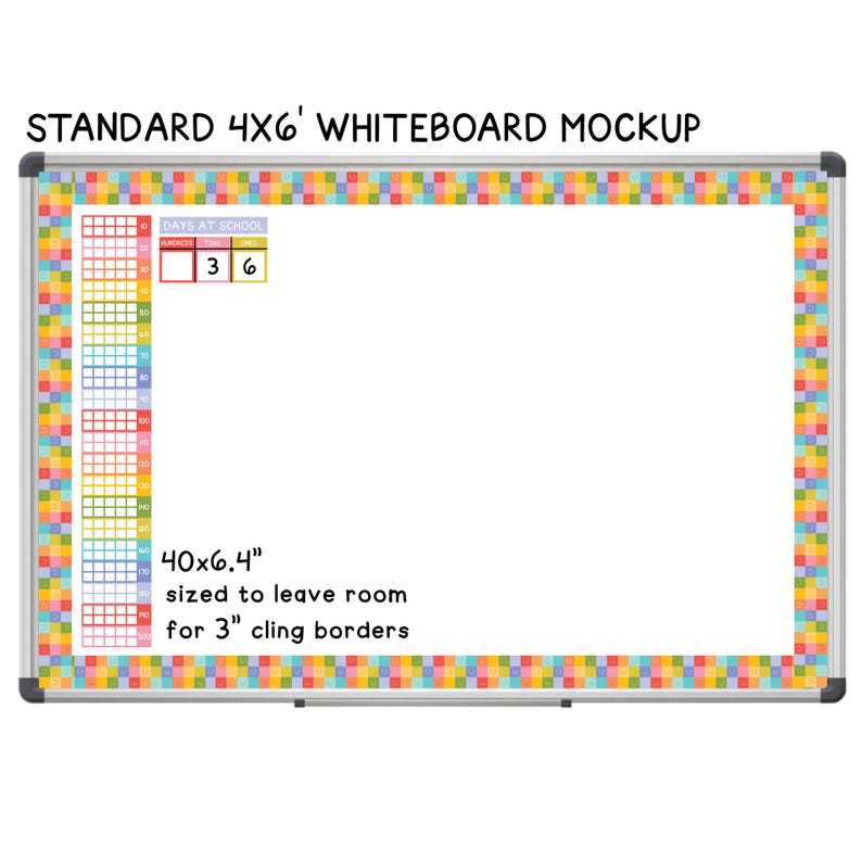 Bright Minds Days at School Ten Frame Whiteboard Clings + Counters ...