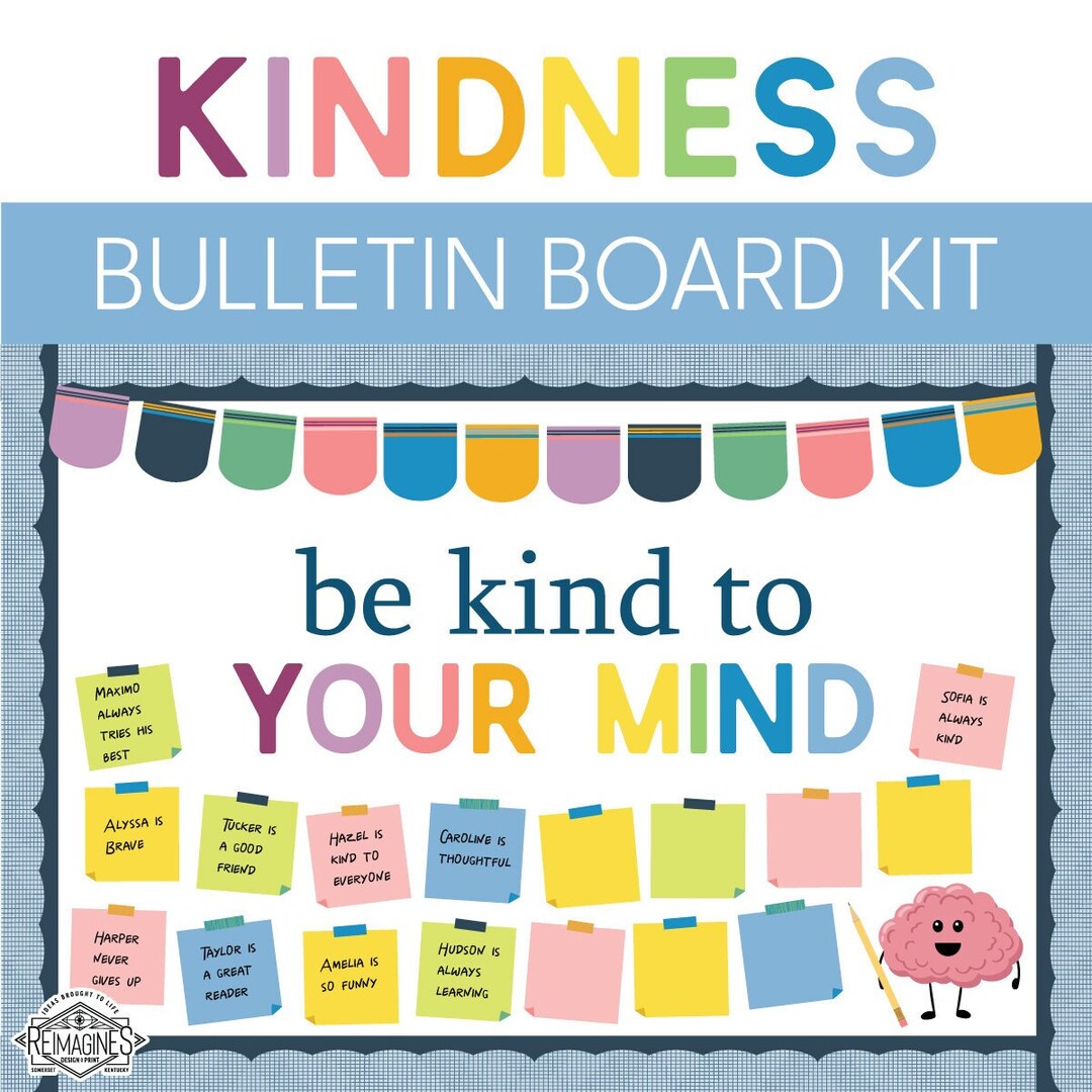 Bright Kindness Bulletin Board With Activity | Be Kind to Your Mind ...
