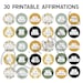 Modern Terrazzo Editable Affirmation Station Affirmation Mirror Labels ...
