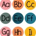 Retro Brights Alphabet Posters Printable PDF Modern and Bright ...