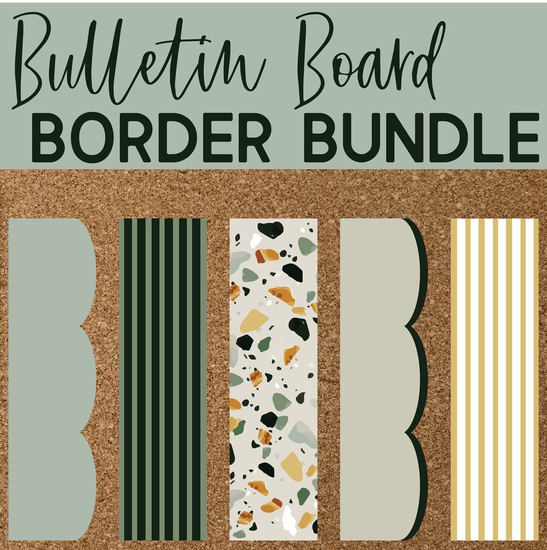 Modern Terrazzo Bulletin Board Border Bundle | Printable PDF | Modern ...