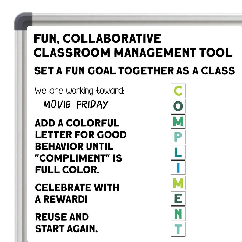 We Got a Compliment Classroom Reward System Clings for the Whiteboard ...