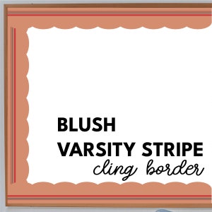 Varsity Stripes Whiteboard Cling Borders | Reusable Borders | Vintage ...