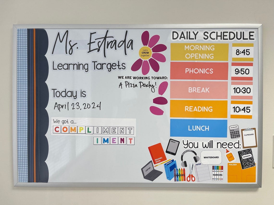 Varsity Stripes Whiteboard Cling Borders | Reusable Borders | Vintage ...