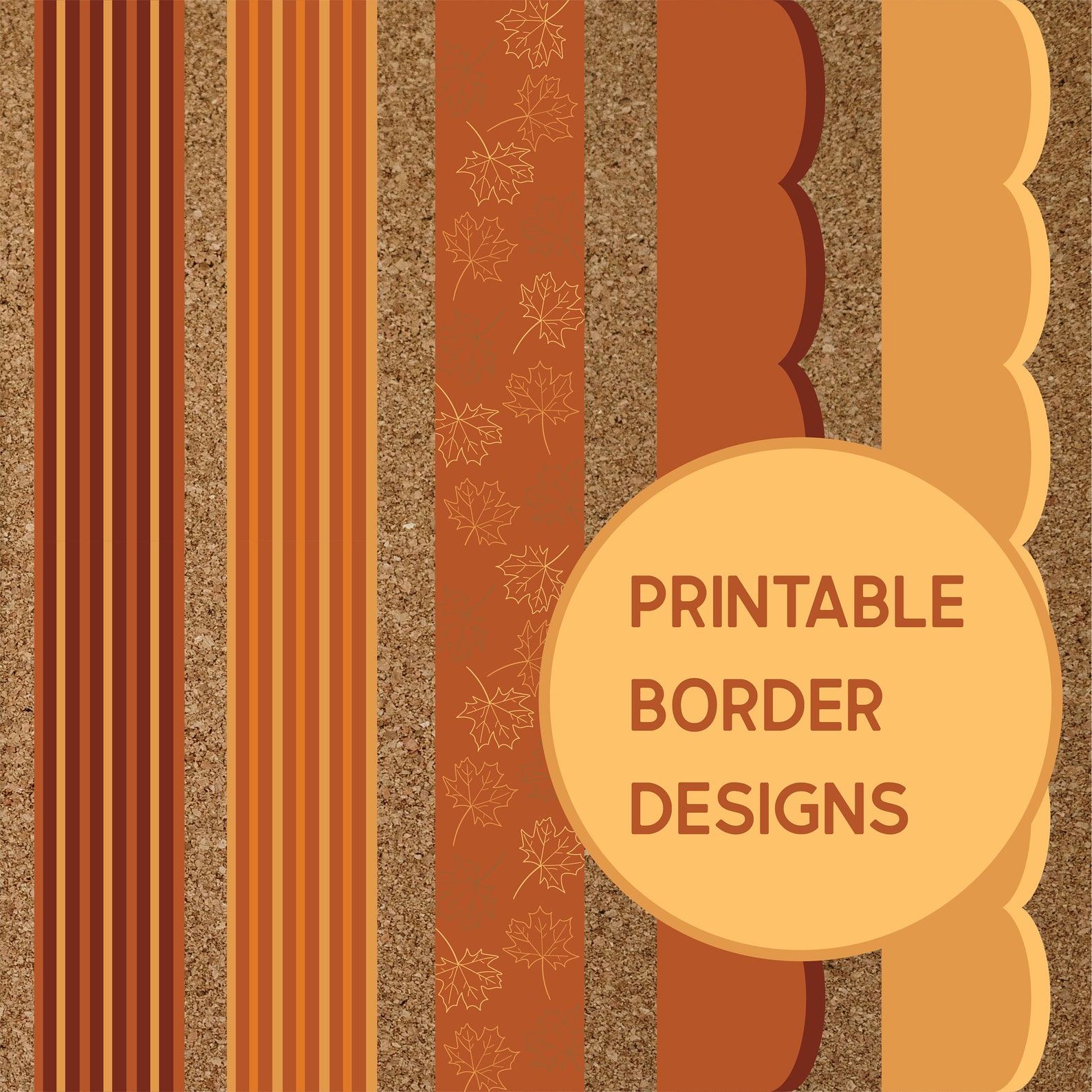 Fall Leaves Bulletin Board Border Bundle Printable PDF - Etsy