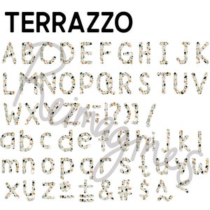 Modern Terrazzo Bulletin Board Letters and Borders Bundle | Printable ...