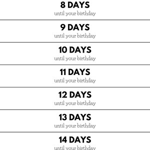 Printable Birthday Countdown Poster and Paper Chain | Birthday ...