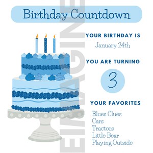 Printable Birthday Countdown Poster and Paper Chain | Birthday ...