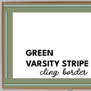 Varsity Stripes Whiteboard Cling Borders | Reusable Borders | Vintage ...