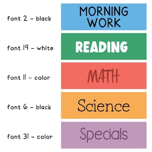 Custom Classroom Subject Whiteboard Clings – Reusable Teacher Labels ...
