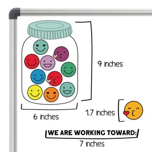 Smiley Incentive Jar Classroom Reward System Cling for the Whiteboard ...