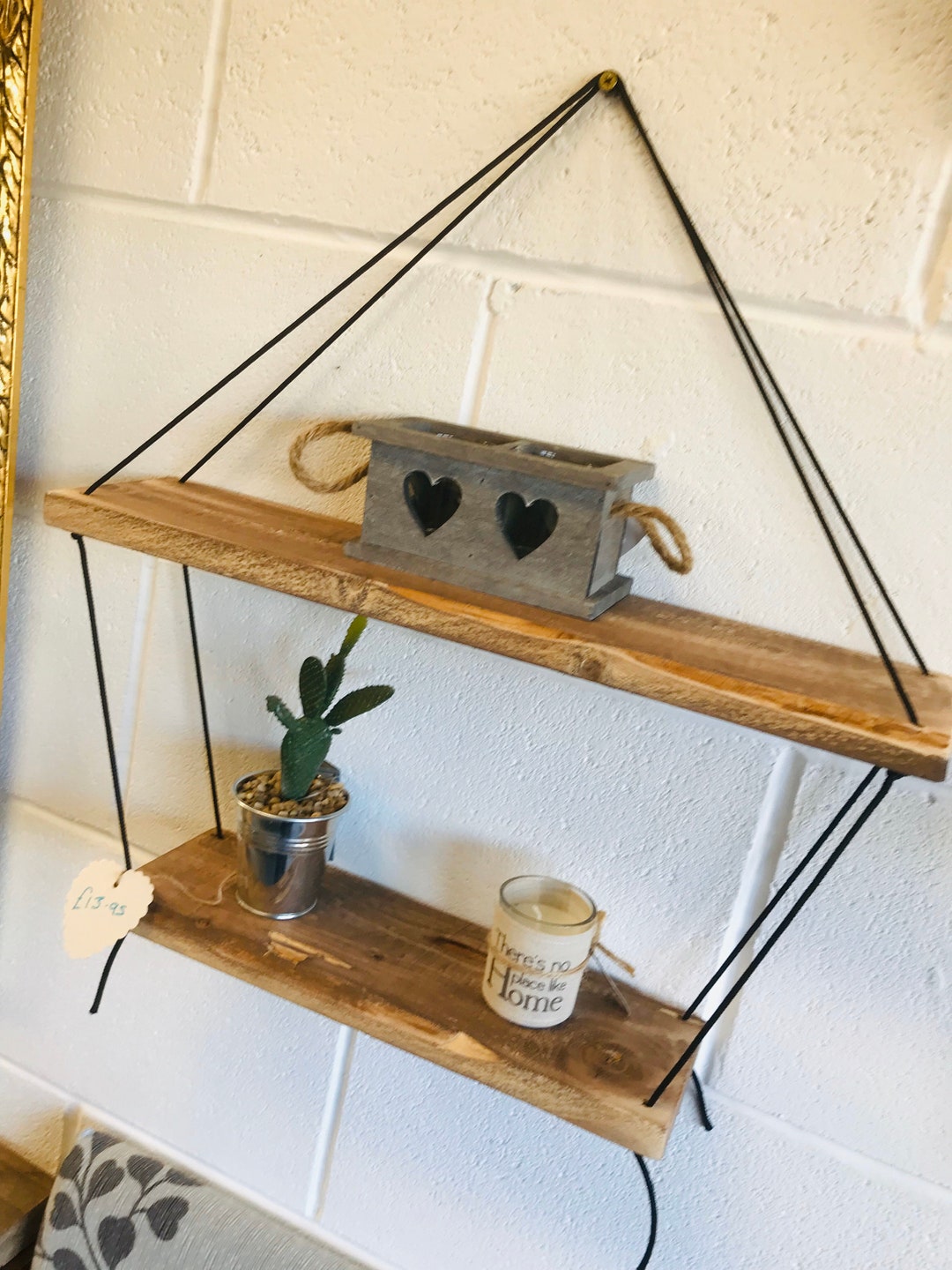 Rustic Hanging Shelf - Etsy