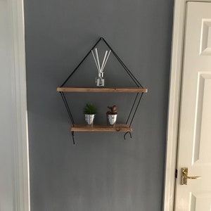 Rustic Hanging Shelf - Etsy