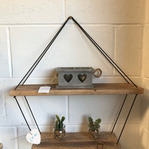 Rustic Hanging Shelf - Etsy