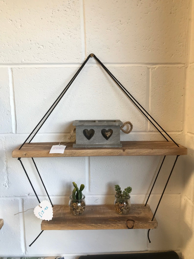 Rustic Hanging Shelf - Etsy