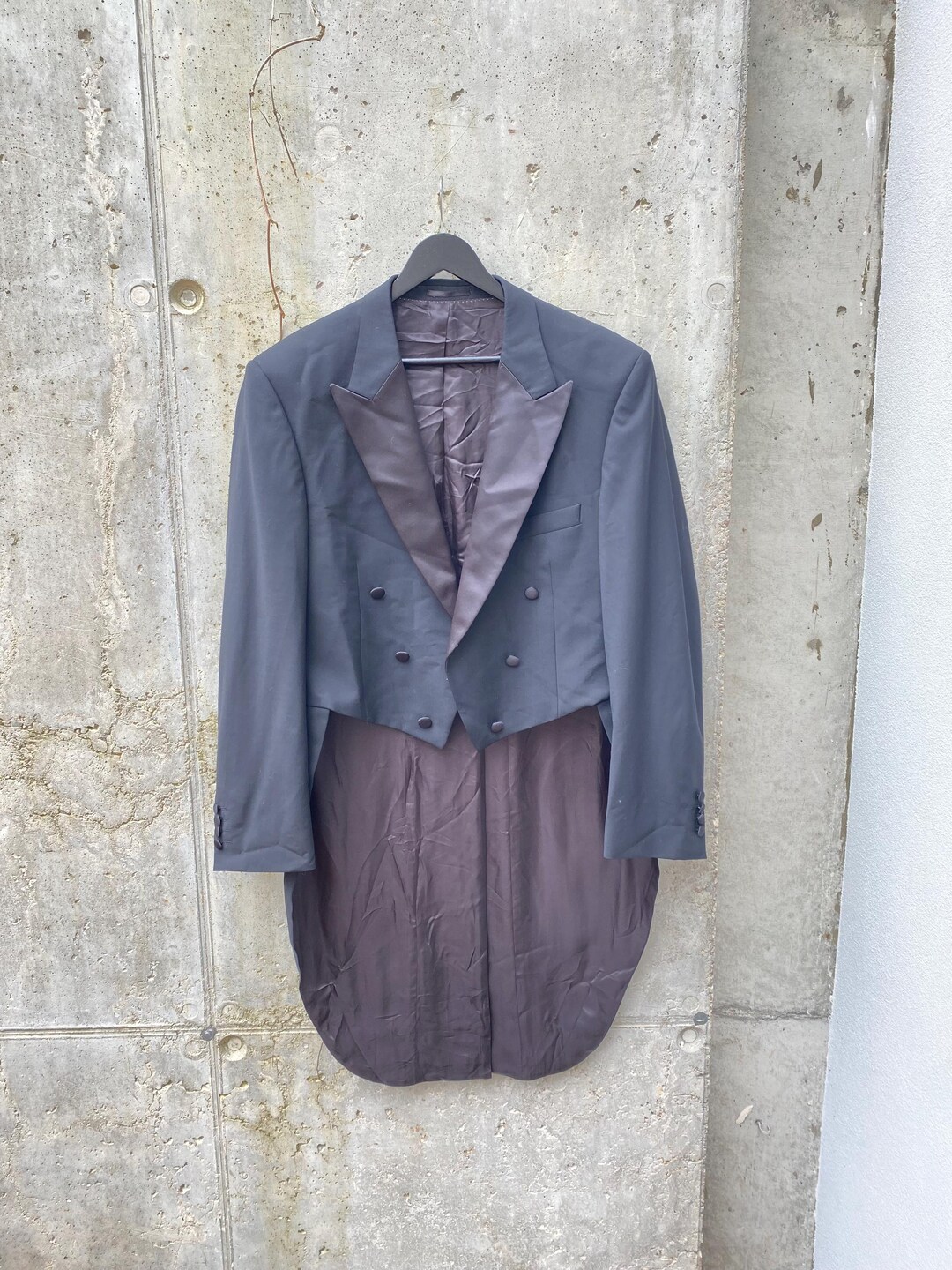 Vintage Man Black Tailcoat Size 54 / Sartoria Tailcoat / Man Tuxedo ...