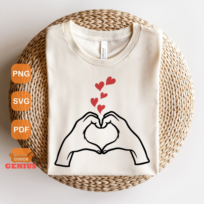 Finger Heart SVG, PNG, PDF, Love Clipart, Valentine's Day Gift for Her ...