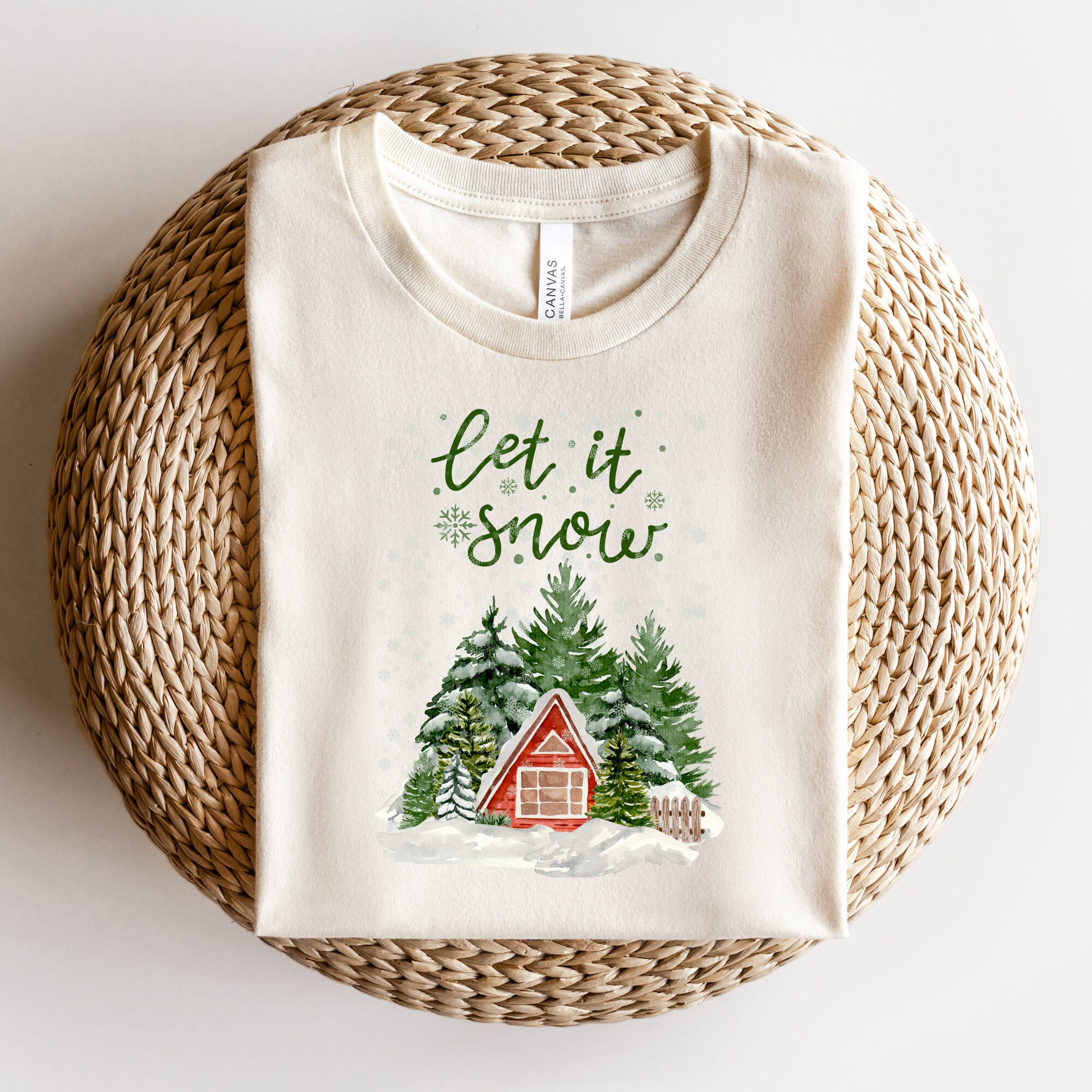 Let It Snow PNG, Merry Christmas SVG, Retro Xmas Decor PDF, Printable ...