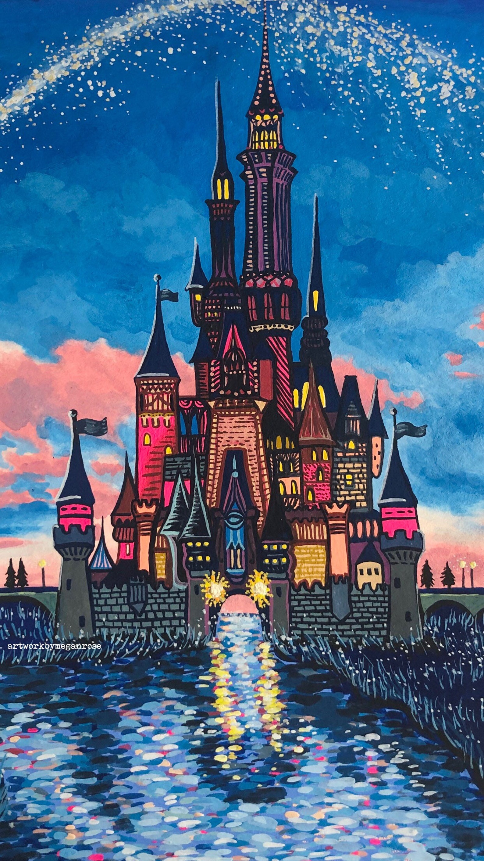 Disney Castle Art Print | Etsy