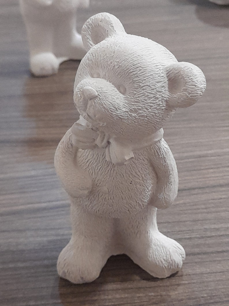 Plaster Bear Ready to Paint, Bear Figurine, Bear Sculpture, Bear on ...