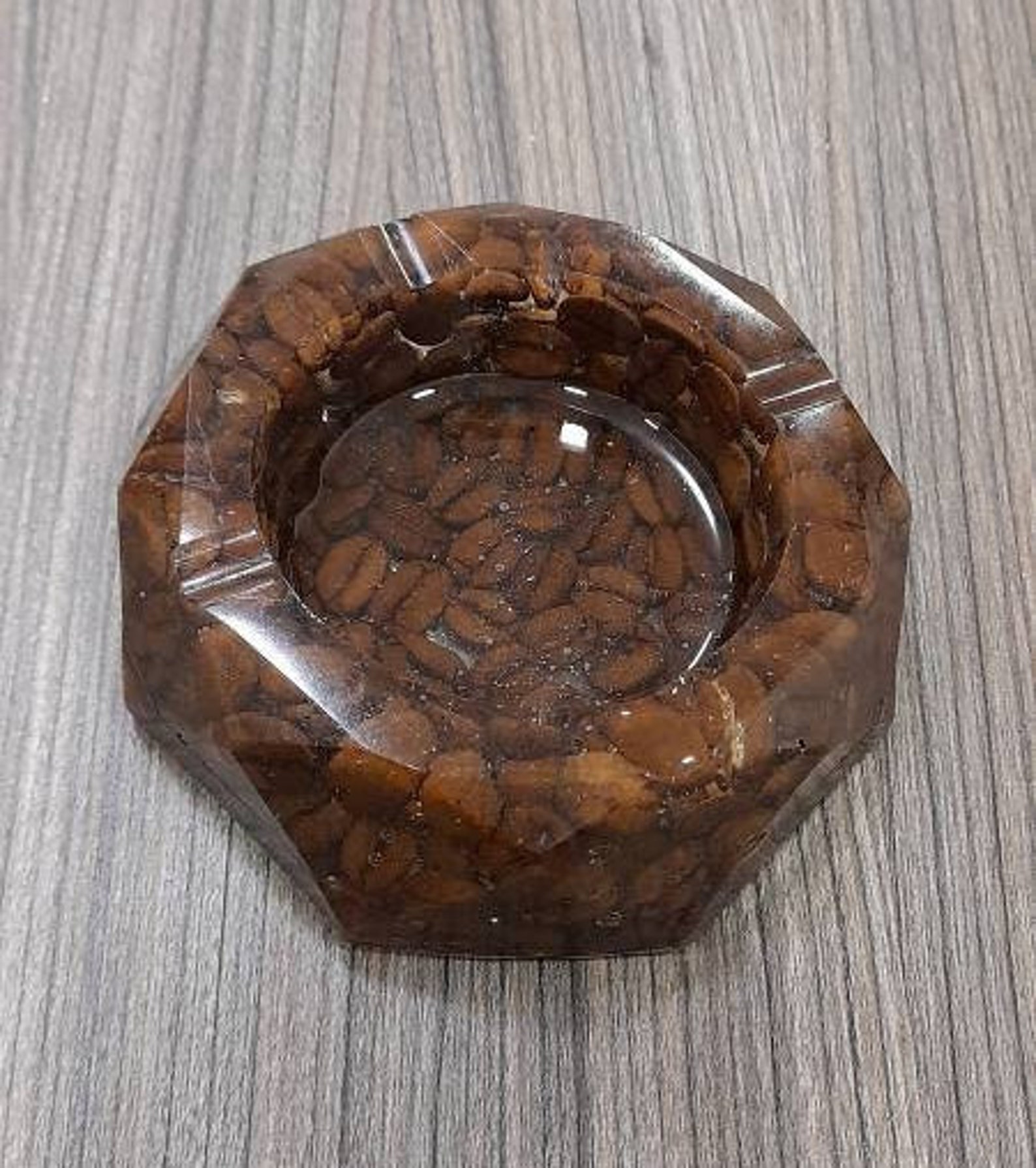 Epoxy Resin Ashtray, Ashtray With Golden Particles, Handmade Ashtray ...