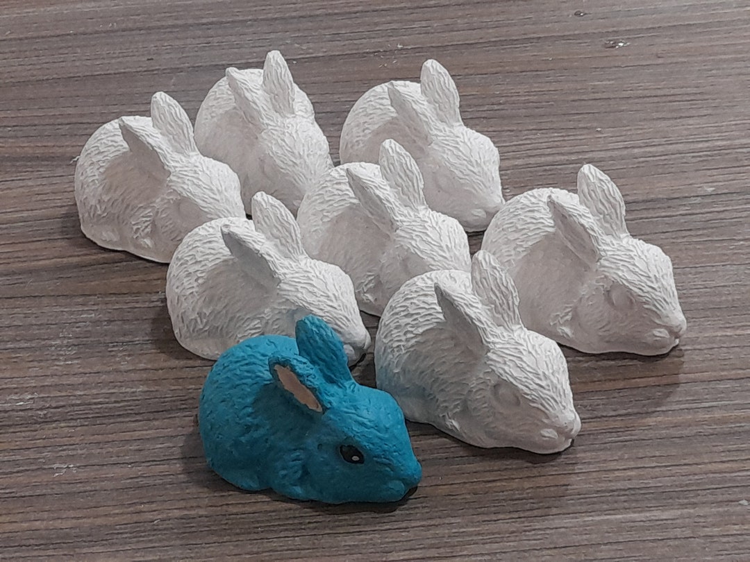 Plaster Figure of a Rabbit to Color, Plaster Rabbit Figure Ready to ...