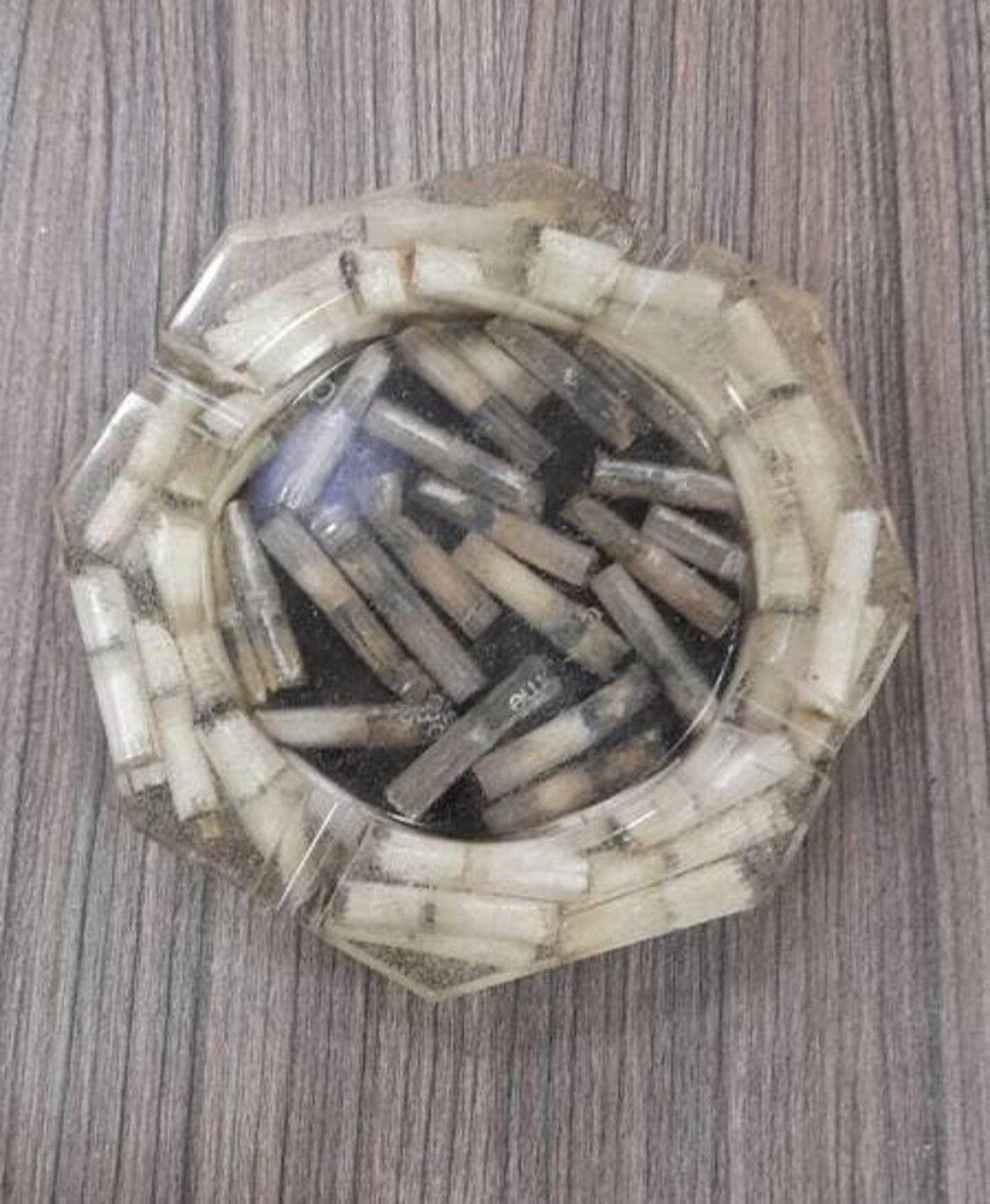 Epoxy Resin Ashtray, Ashtray With Golden Particles, Handmade Ashtray ...