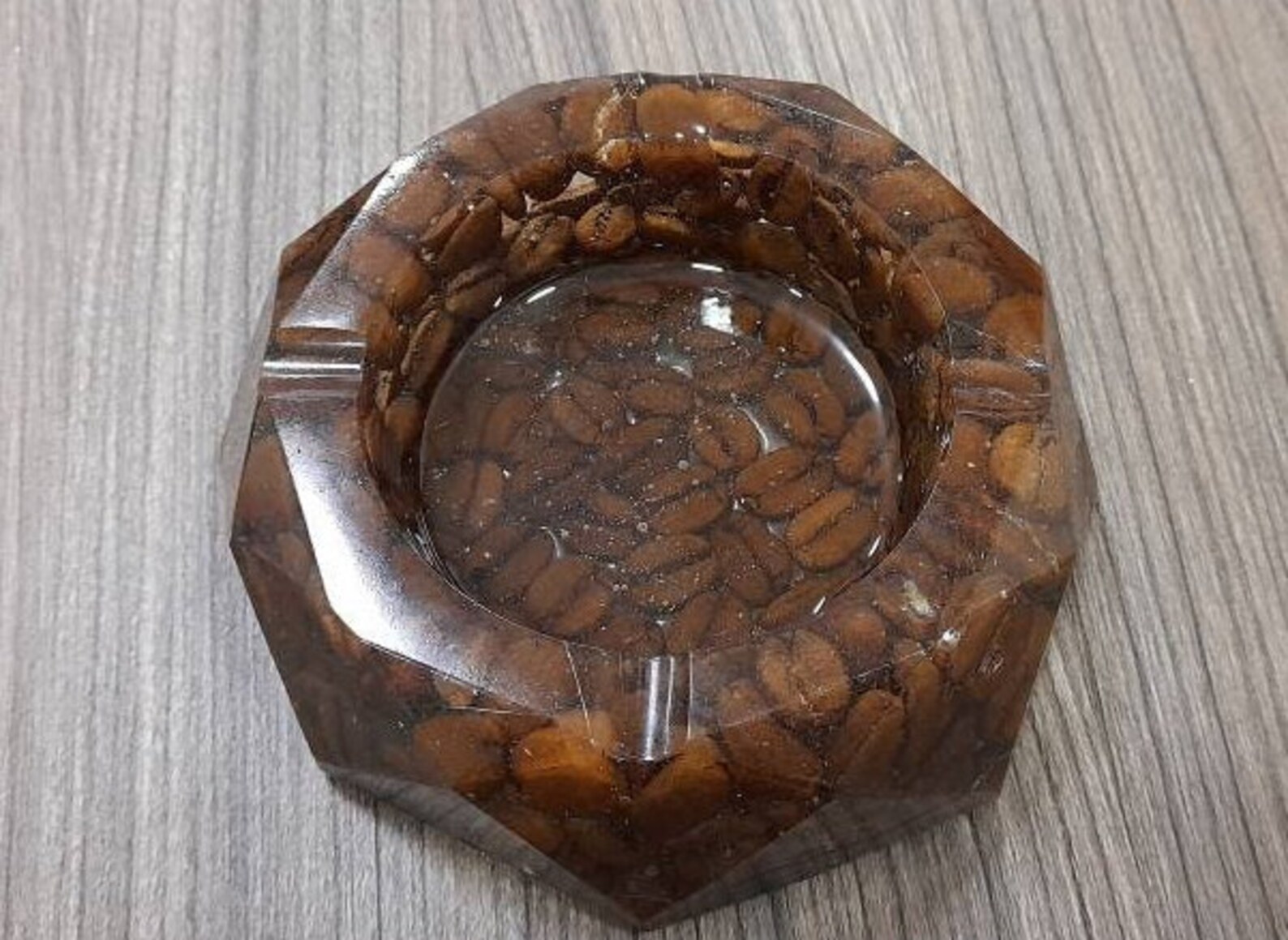 Epoxy Resin Ashtray, Ashtray With Golden Particles, Handmade Ashtray ...
