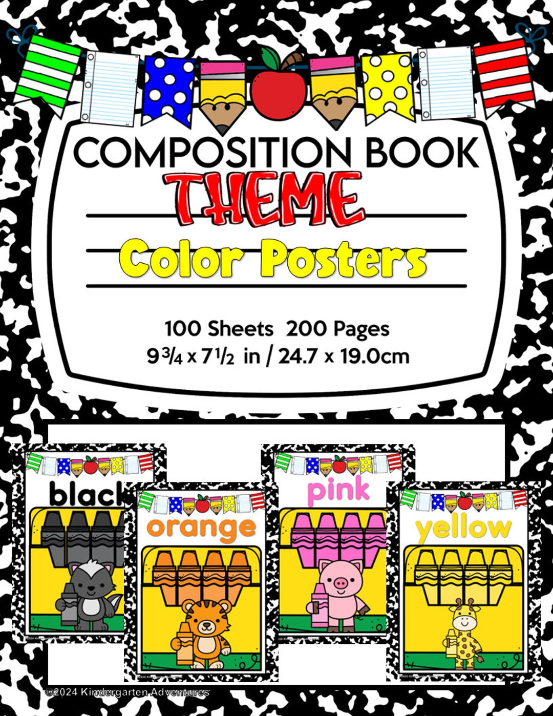 Color Posters-composition Notebook Theme - Etsy