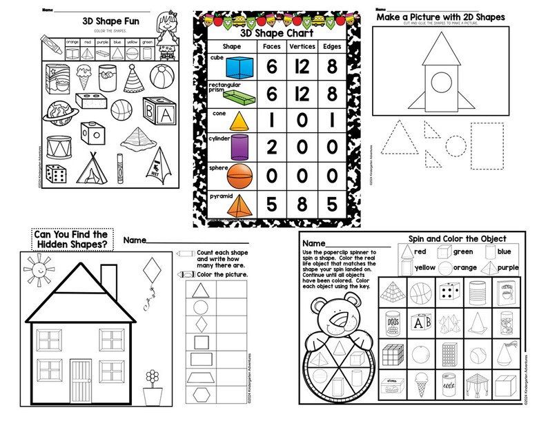 2D & 3D Shapes Unit - Etsy