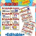 Classroom Supply Labels-circus Theme: Editable Blank Labels - Etsy
