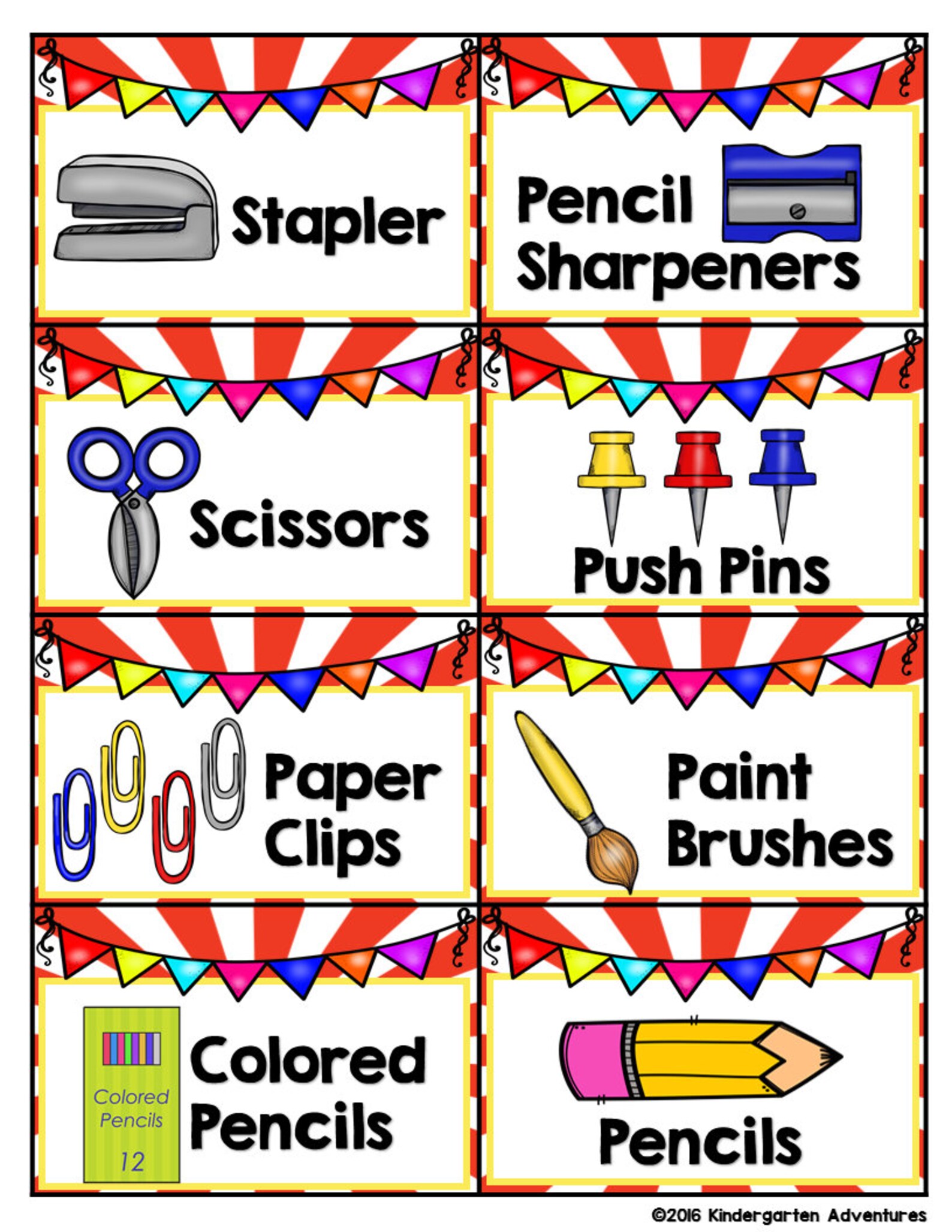 Classroom Supply Labels-circus Theme: Editable Blank Labels - Etsy