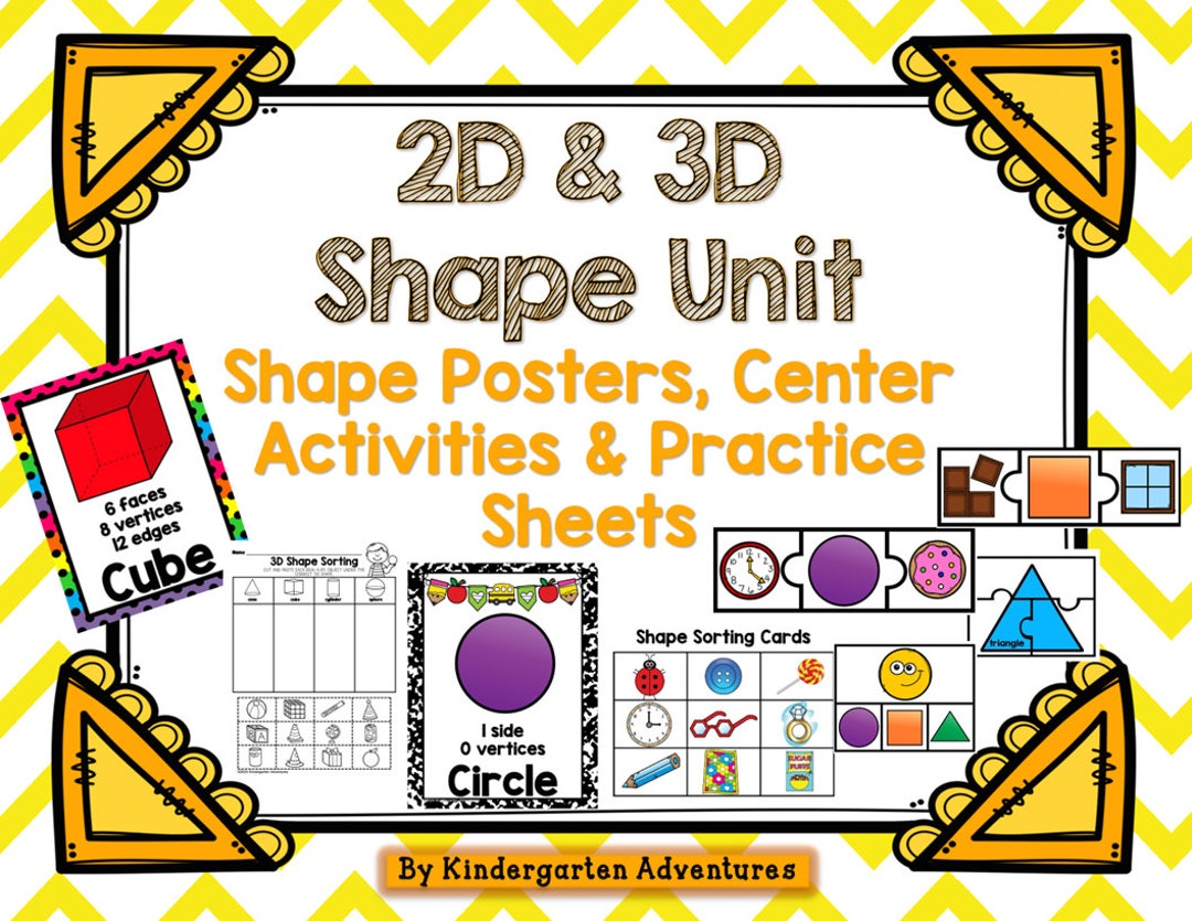 2D & 3D Shapes Unit - Etsy