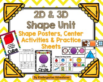 2D & 3D Shapes Classroom Posters: Elementary Decor (digital Download ...