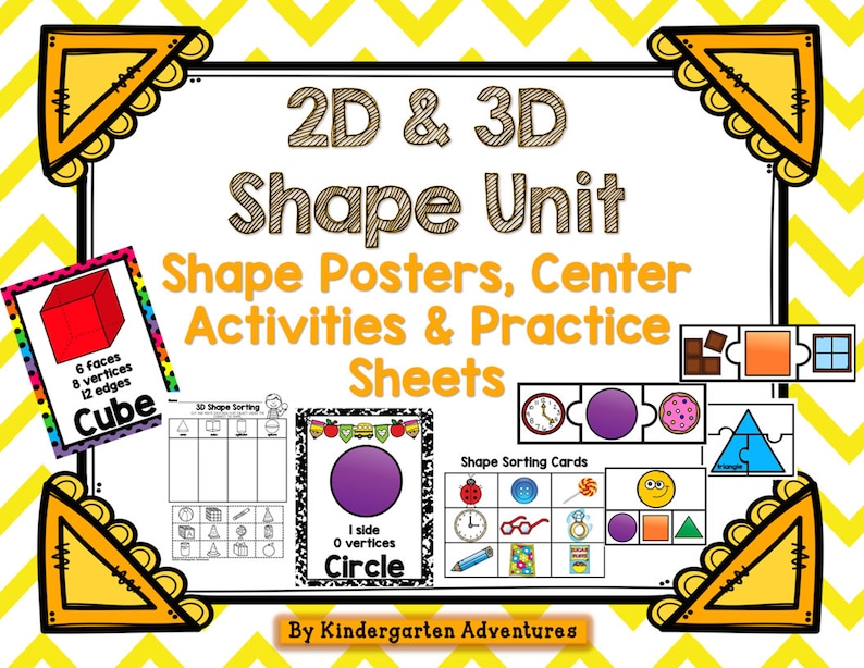 2D & 3D Shapes Unit - Etsy