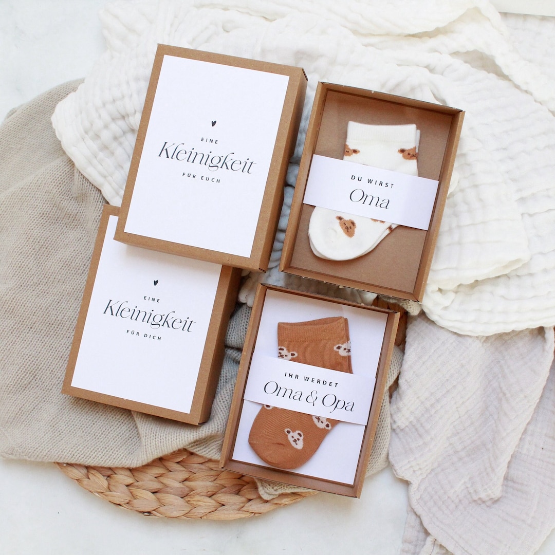 Schwangerschaft zu verkünden mit Box MATTI, liebevolle ...