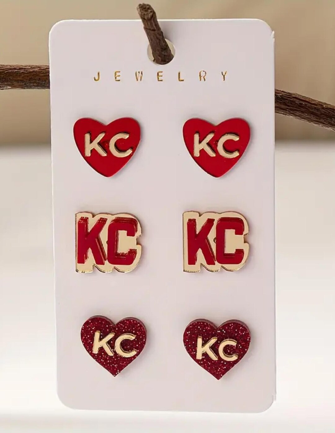 NFL Earrings Kanas City Chiefs Football Earrings Game Day - Etsy