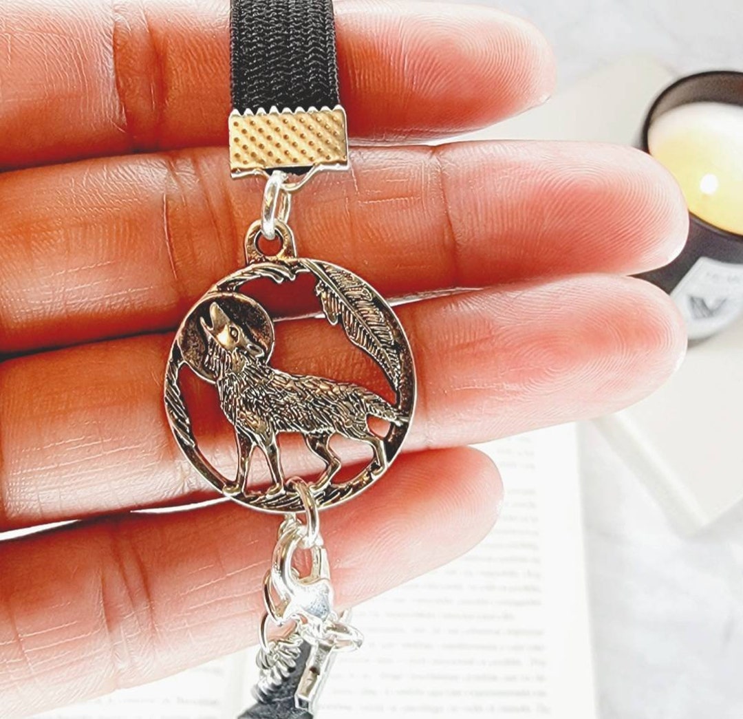 Elastic Bookmark, Adjustable, Black and Silver. - Etsy
