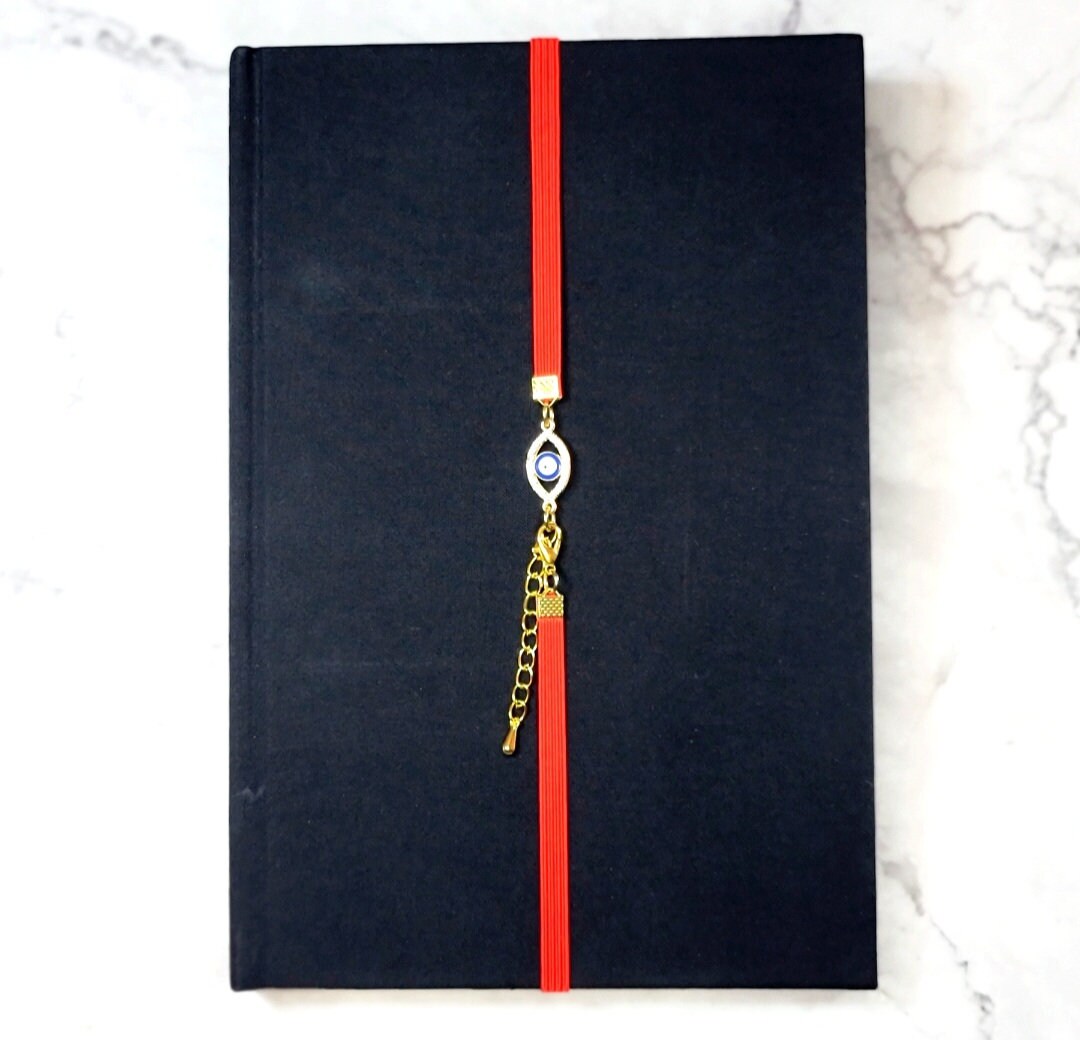 Evil Eye, Bookmark, Adjustable Red and Gold. - Etsy