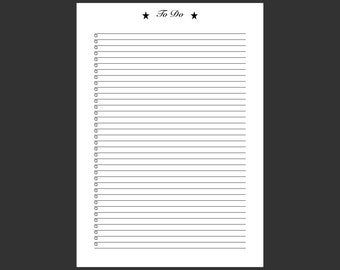 Minimalist Notes Printable L Lined Paper, Student Notes, to Do List ...