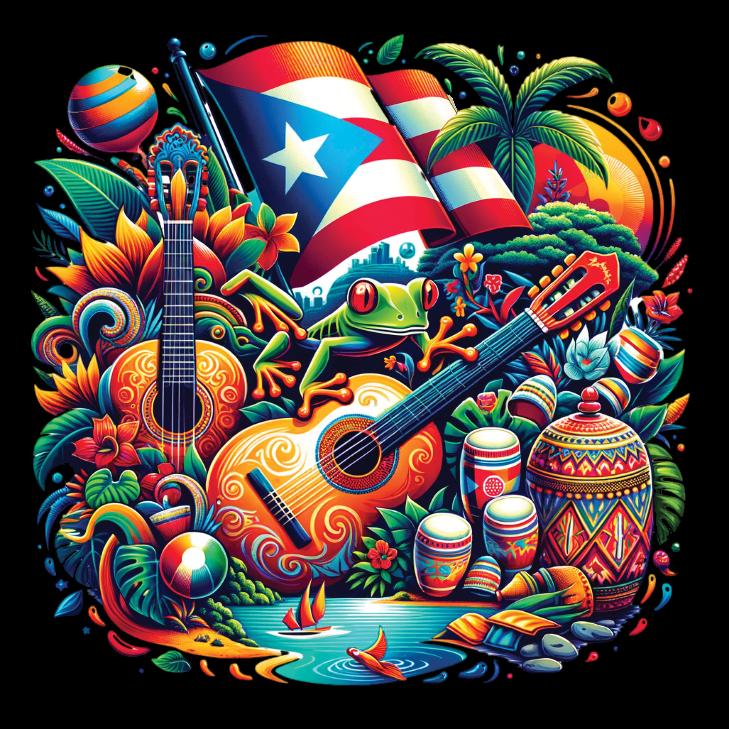 Trendy Puerto Rico Sublimation Pngs: Flag & Cultural Designs for ...
