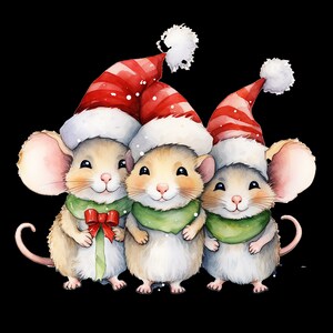 Merrymouseart: 5 Christmas Clipart Pngs, Perfect for Card Making and ...