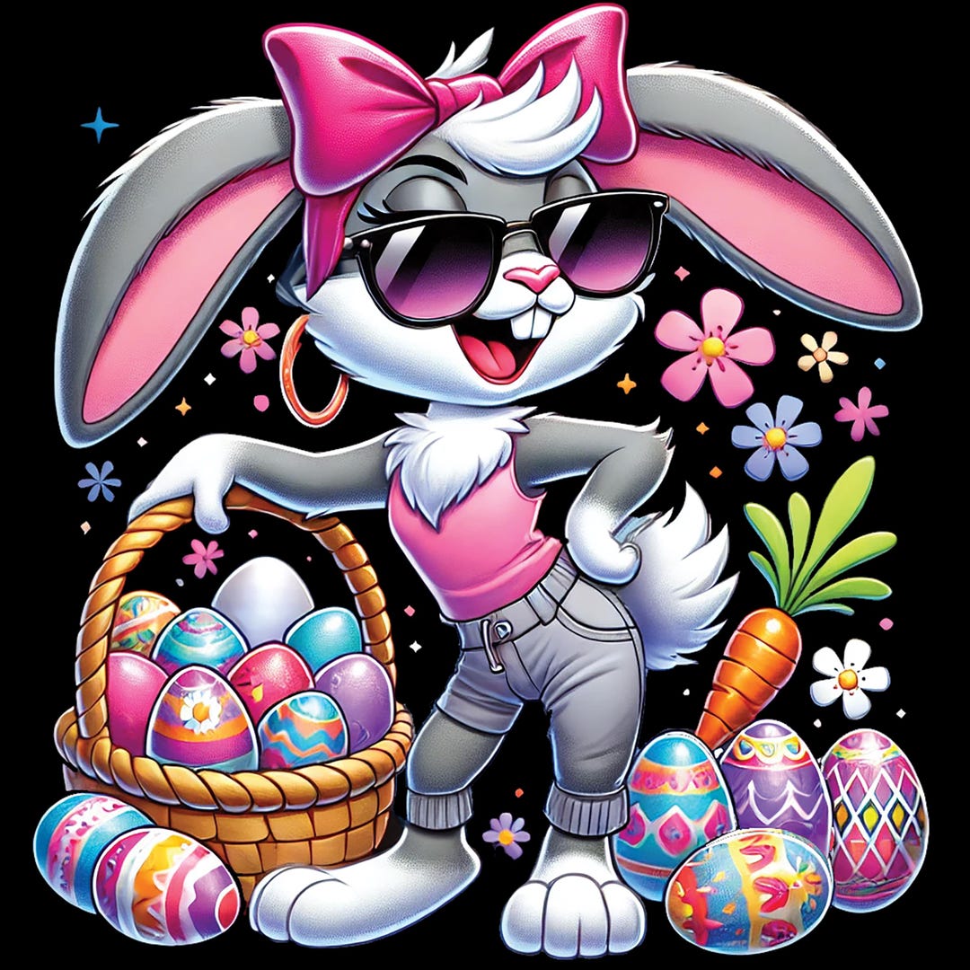 Cute Happy Easter Bunny Png, Easter Rabbit Png, Cute Easter Bunny Eggs ...