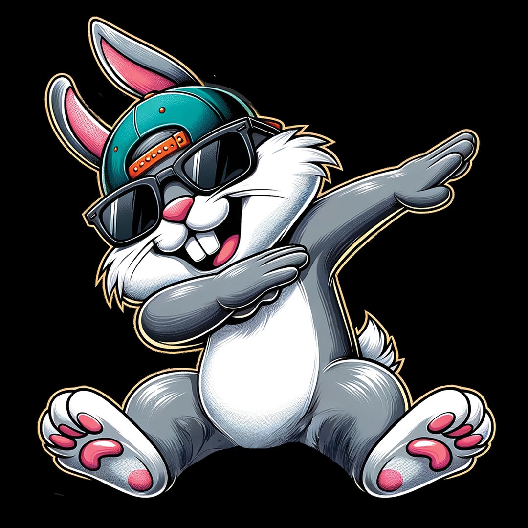 Happy Bunny Dabbing Png, Rabbit Png, Cute Bunny Png, Printable Png ...